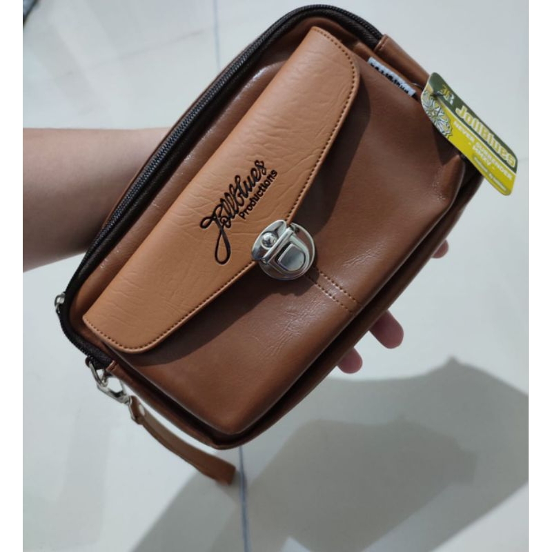 Jual Hand Bag Clutch Bag Pria Kulit Bahan Premium/Tas tangan Pria/Pouch ...