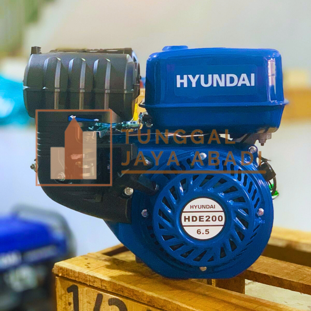 Jual Mesin Motor Penggerak Bensin Hyundai 6.5 HP HDE200 Engine | Shopee ...
