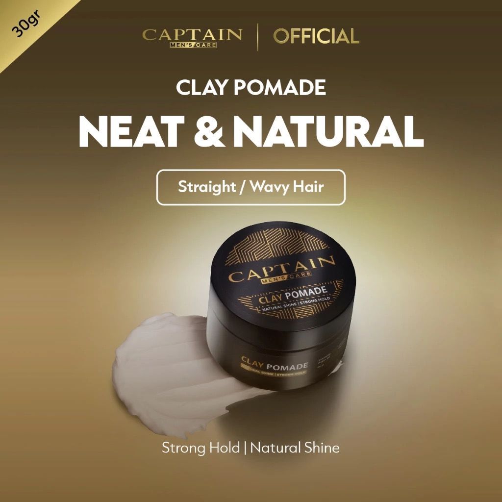 Jual [Travel Size] Captain Men's Care Clay Pomade 30 gr / Pomade ...