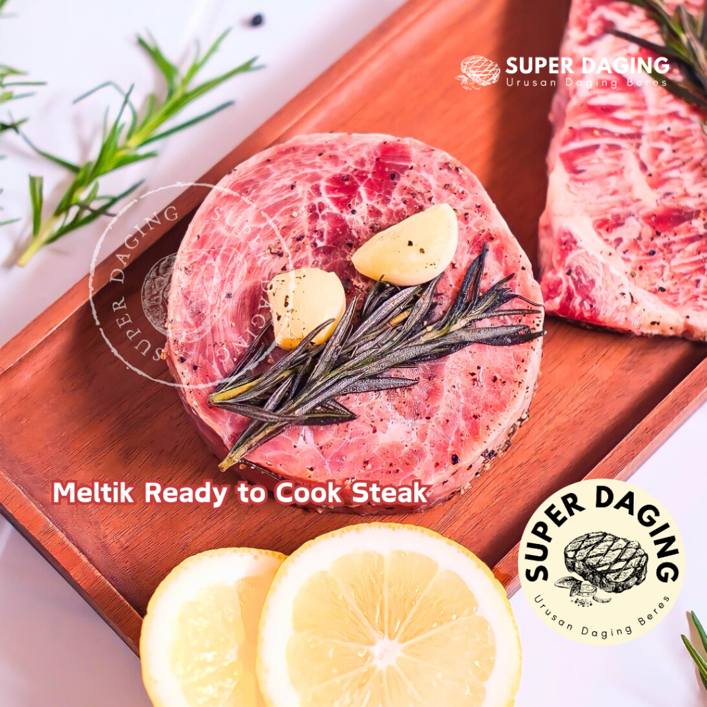Jual SUPER DAGING Ready To Cook Meltik Steak HALAL 100 gram FREE Butter ...