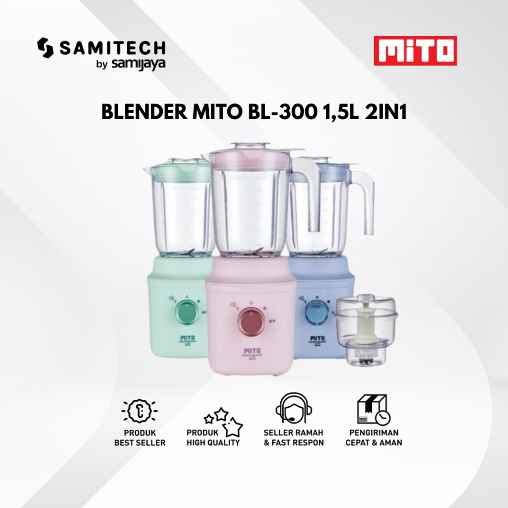 Jual BLENDER 2IN1 MITO BL-300 BL 300 1,5 LITER + CHOPPER MEGA BLEND PRO ...