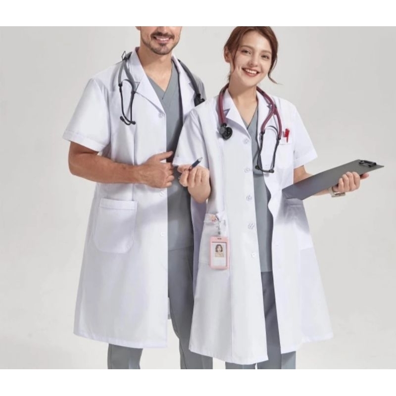 Jual Jas Laboratorium / Jas Lab / Jas dokter / Seragam Medis Lengan ...