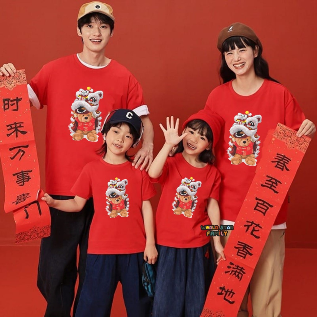 Jual WSF BAJU KAOS FAMILY FU ULAR SINCIA / IMLEK / CNY TAHUN BARU 2025 ...