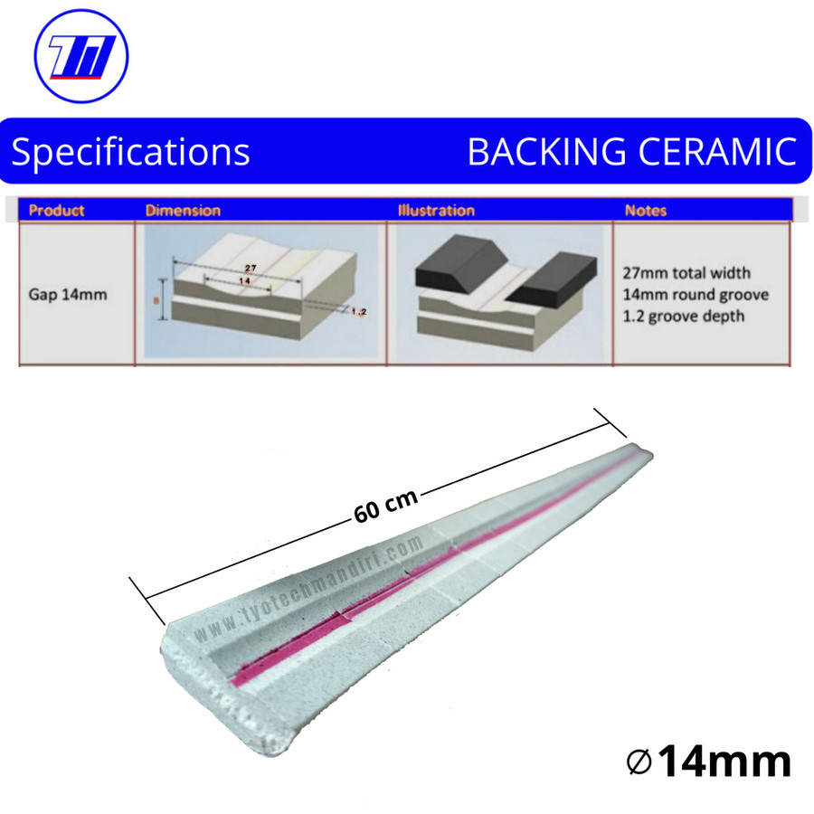 Jual Welding Backing Ceramic GAP 14mm | Shopee Indonesia