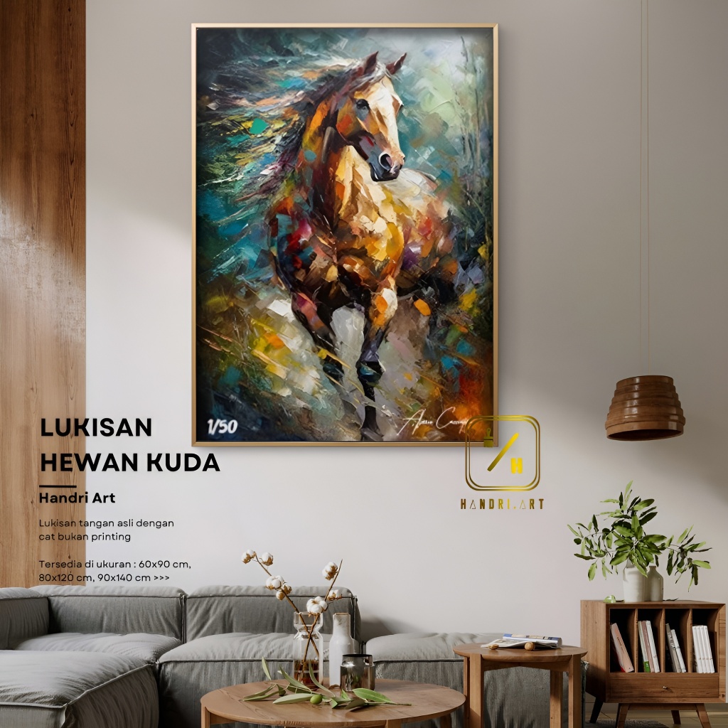 Jual Lukisan Kuda Abstrak 3D Texture. | Shopee Indonesia