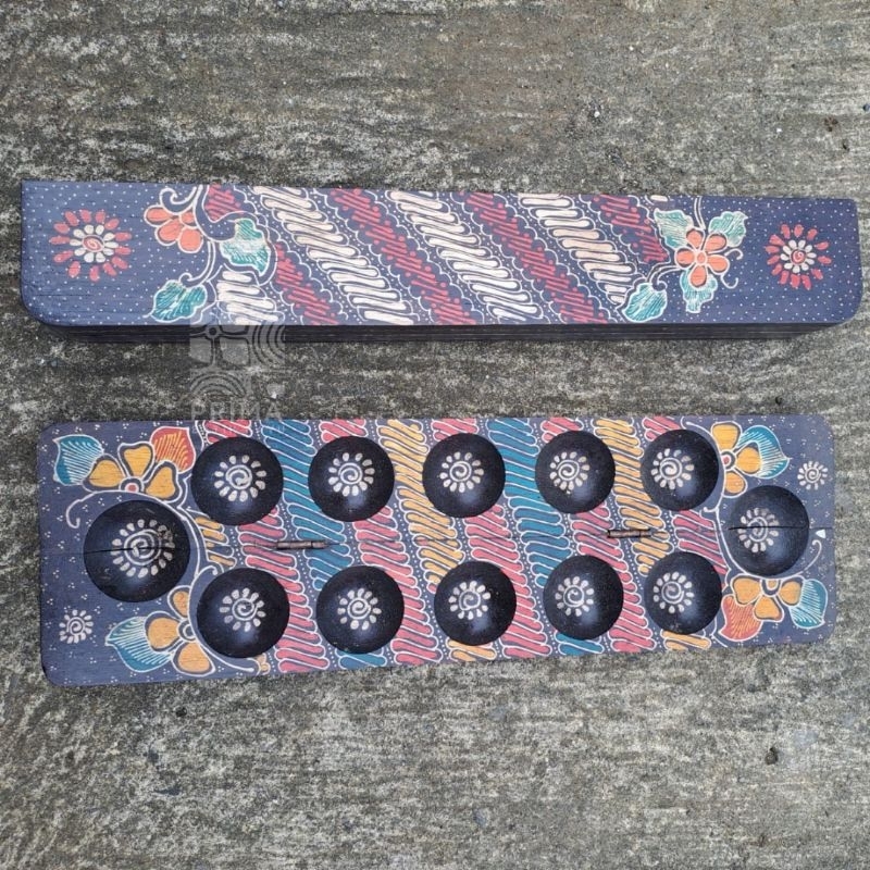 Jual Dakon Lipat Lubang Lima | Congklak Kayu Batik | Dakon Batik Kayu ...