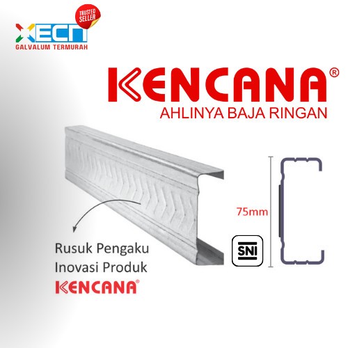 Jual BAJA RINGAN KANAL C/C KENCANA 75x25x0.75mmx6m | Shopee Indonesia