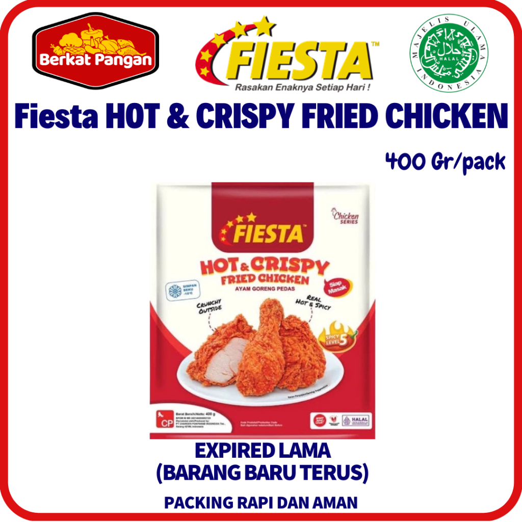 Jual Fiesta Hot & Crispy Fried Chicken Spicy Level 5 - 400gr | Shopee ...