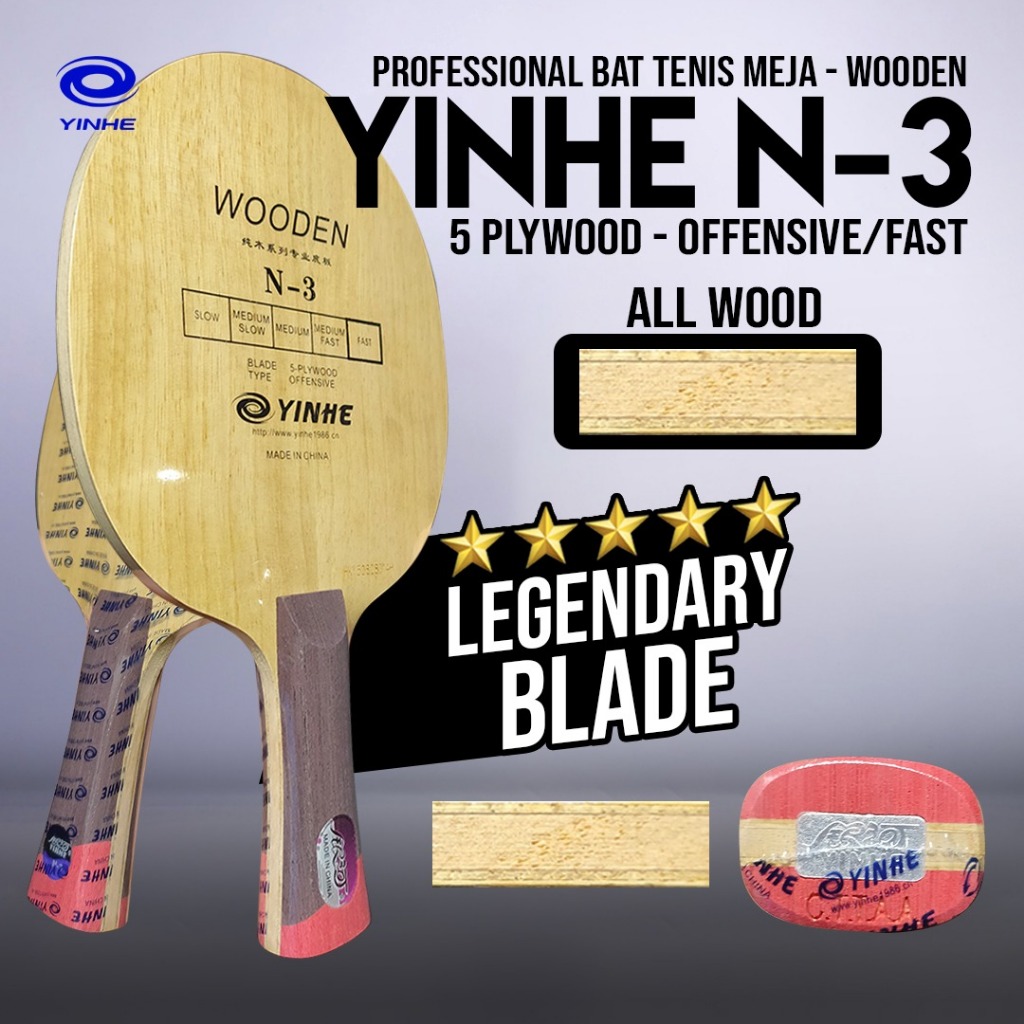Jual Kayu Bat Tenis Meja Pingpong Yinhe N3 Offensive Fast Blade 5 Ply Wood Original | Shopee ...
