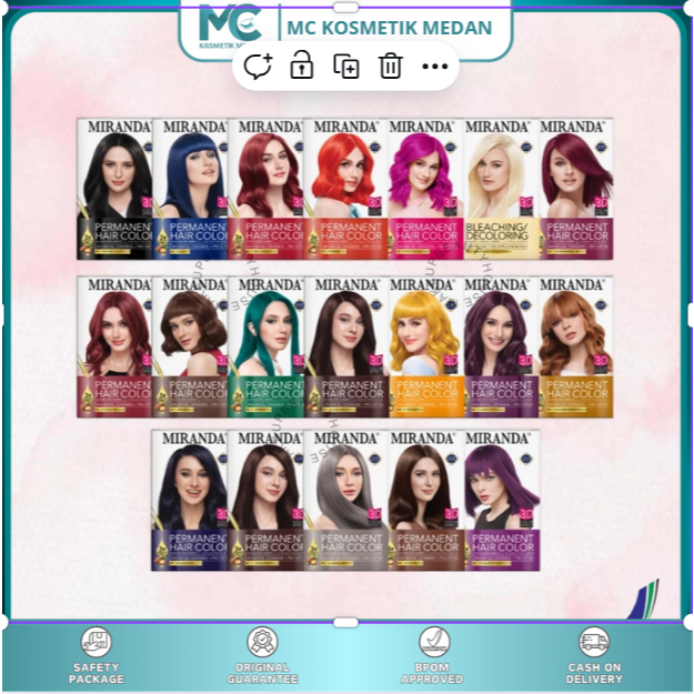 Jual MIRANDA HAIR COLOR / CAT RAMBUT MIRANDA / SEMIR RAMBUT MIRANDA ...