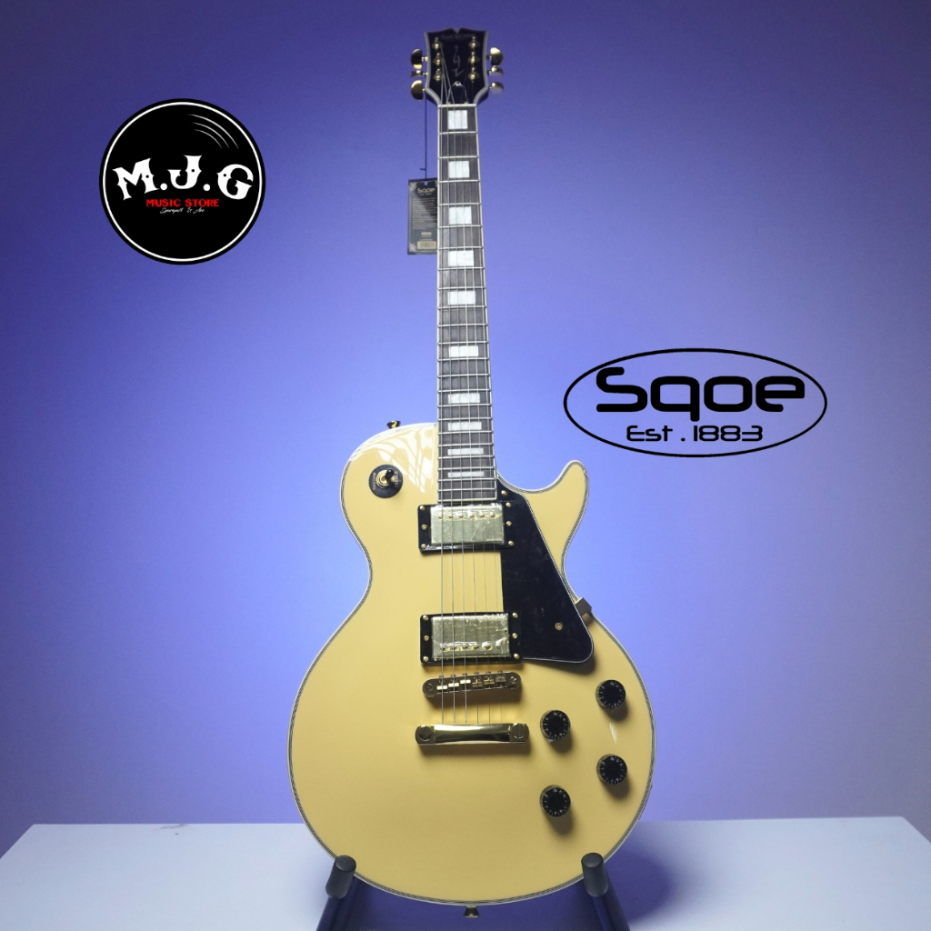 Jual gitar elektrik sqoe SELP300 Les Paul LP series Vintage white with gold hardware | Shopee ...