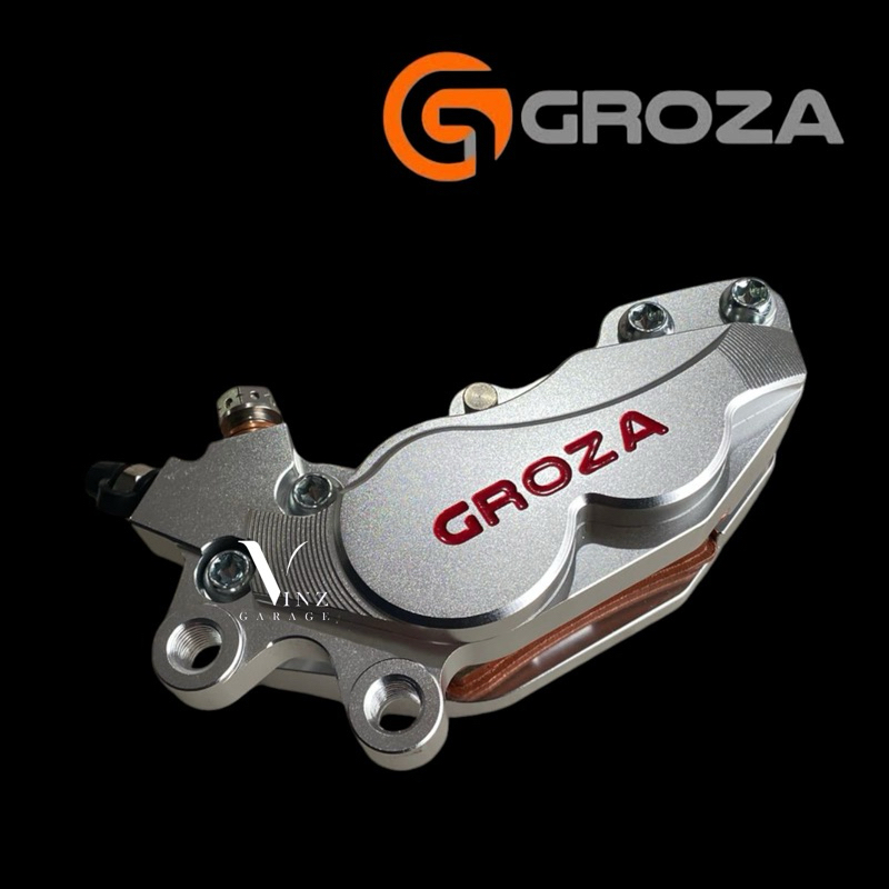 Jual Kaliper 4 Piston Groza Posisi Kiri Silver Red Logo // Kaliper 4 ...