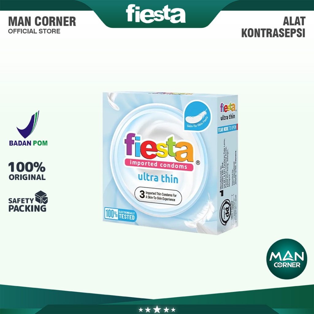 Jual Kondom Fiesta Ultra Thin isi 3 Pcs / Tipis dan Transparan | Man ...