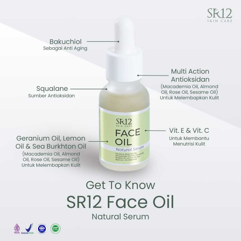 Jual SR12 Face Oil Natural Serum 18ml - non Alcohol dan non Parfum | Shopee Indonesia