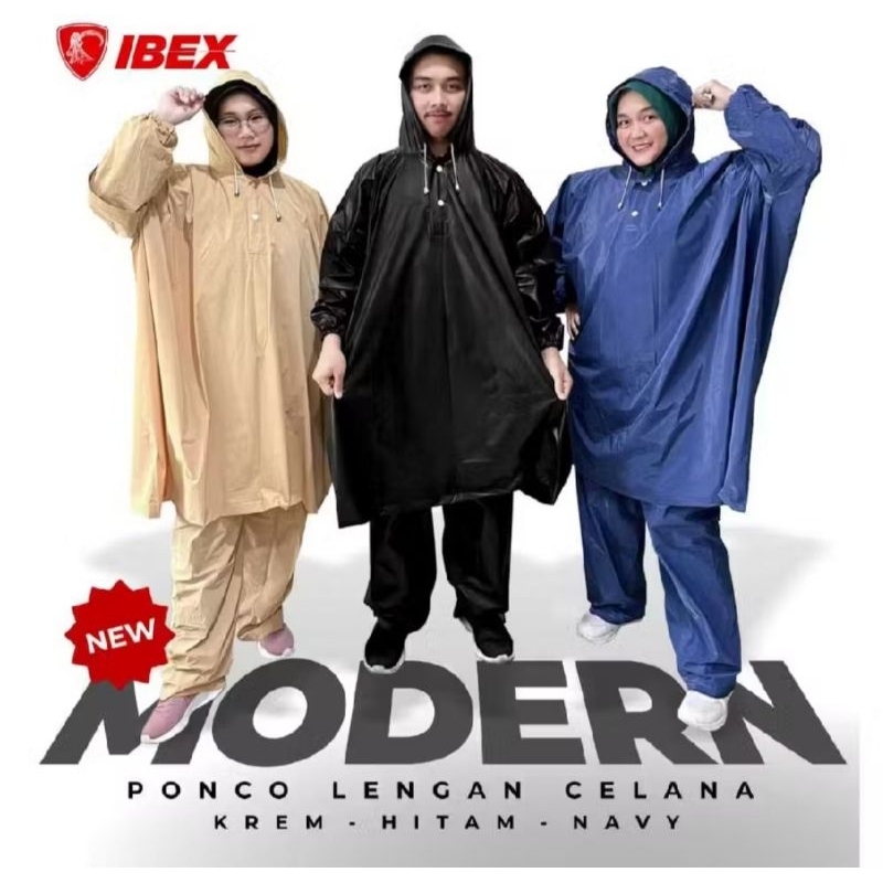 Jual Jas Hujan Ponco Lengan Celana MODERN/IBEX/Jas hujan jaket ponco ...