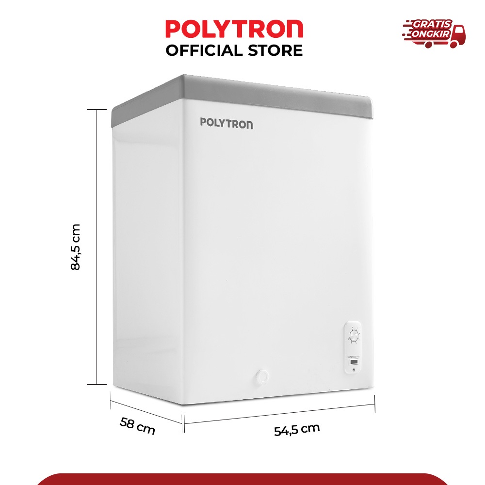 Jual POLYTRON Chest Freezer Sliding Glass 100 liter PCF 129 | Shopee ...