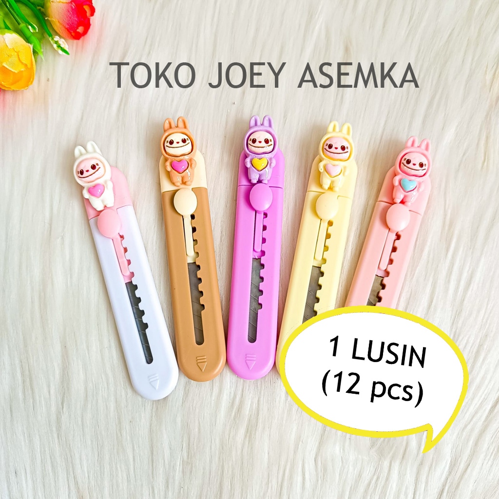 Jual (12 PCS) CUTTER LABUBU MINI PISAU PEMOTONG LISA BLACKPINK POP MART ...