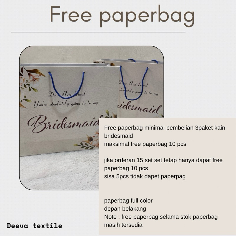 Jual Set/Paket Kain Bridesmaids Tile Akar Motif floral & Kain Satin ...