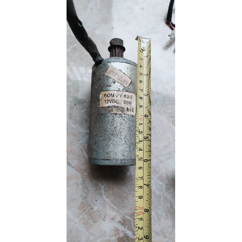 Jual dinamo DC motor BOM-ZY-63-3 12V-80W- bekas mini scuter listrik ...