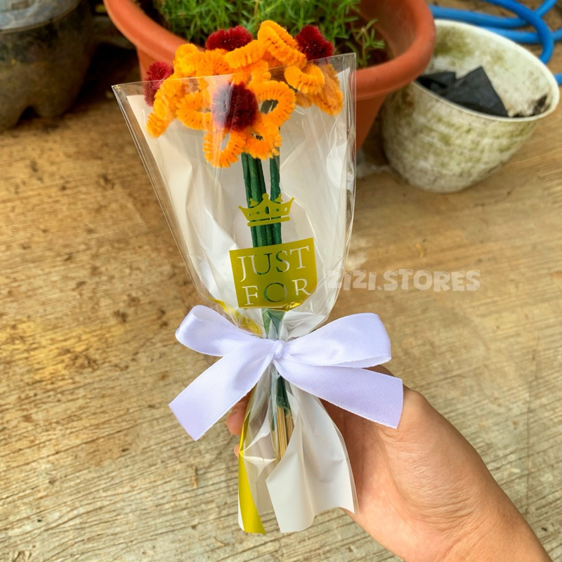 Jual [READY] MINI BOUQUET KAWAT BULU CUTE FLOWERS MINI BUKET BUNGA ...