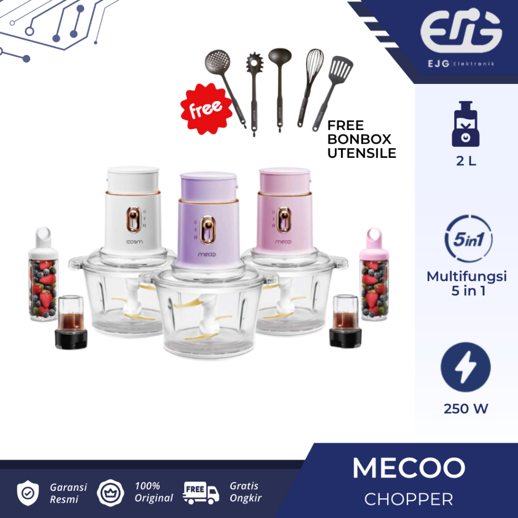 Jual Mecoo Most Aesthetic 5 in 1 Antibacterial Odorless Chopper 250 Low ...