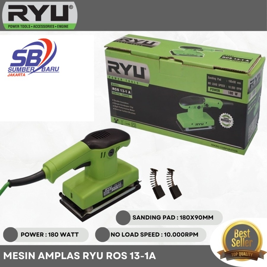 Jual promo!!! mesin amplas RYU ORBITAL SANDER ROS 13 - A / finishing sander kualitas terbaik SBJ ...