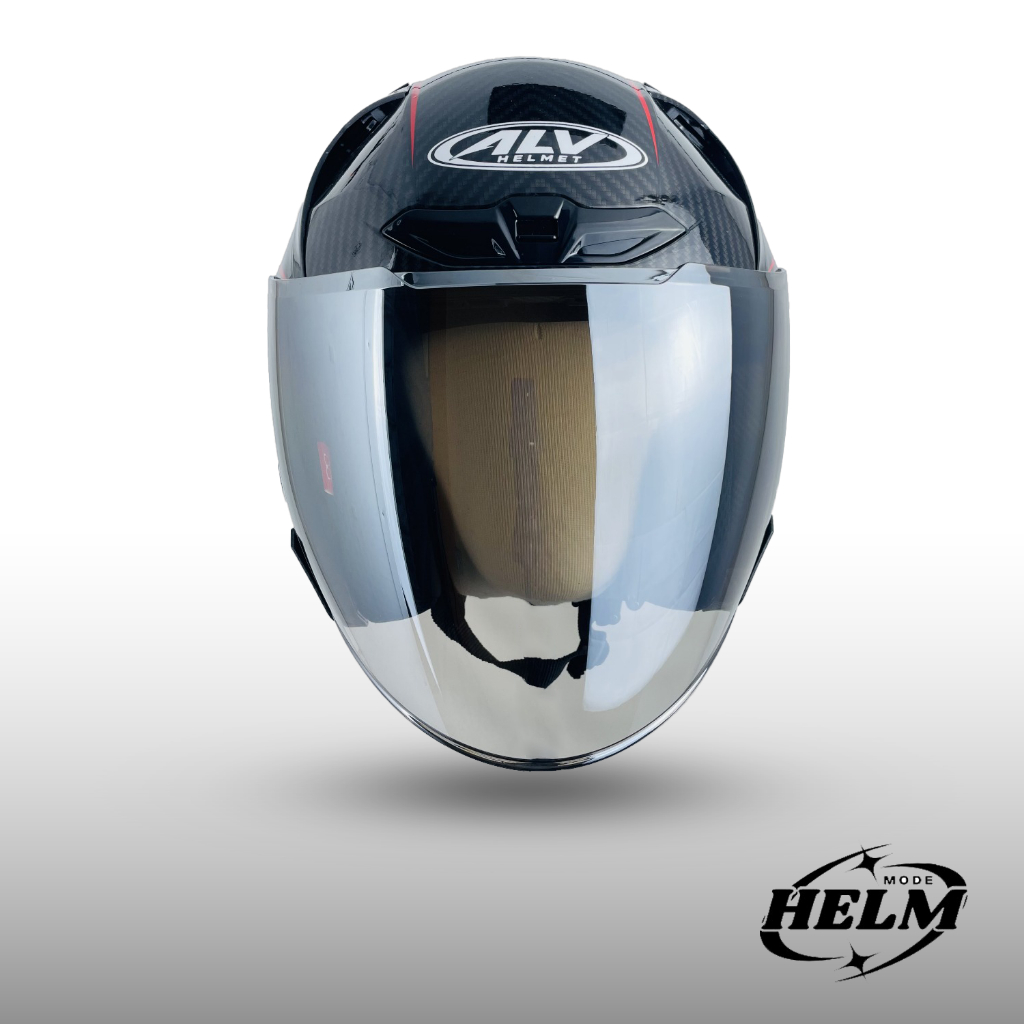 Jual ALV ULTRON V2 CARBONITE NEW !!!- HELM HALF FACE MOTIF STANDART SNI ...