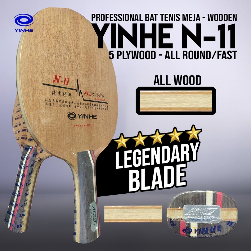 Jual Kayu Bat Tenis Meja Pingpong Yinhe N11 Allround Fast Blade 5 Ply Wood Original | Shopee ...