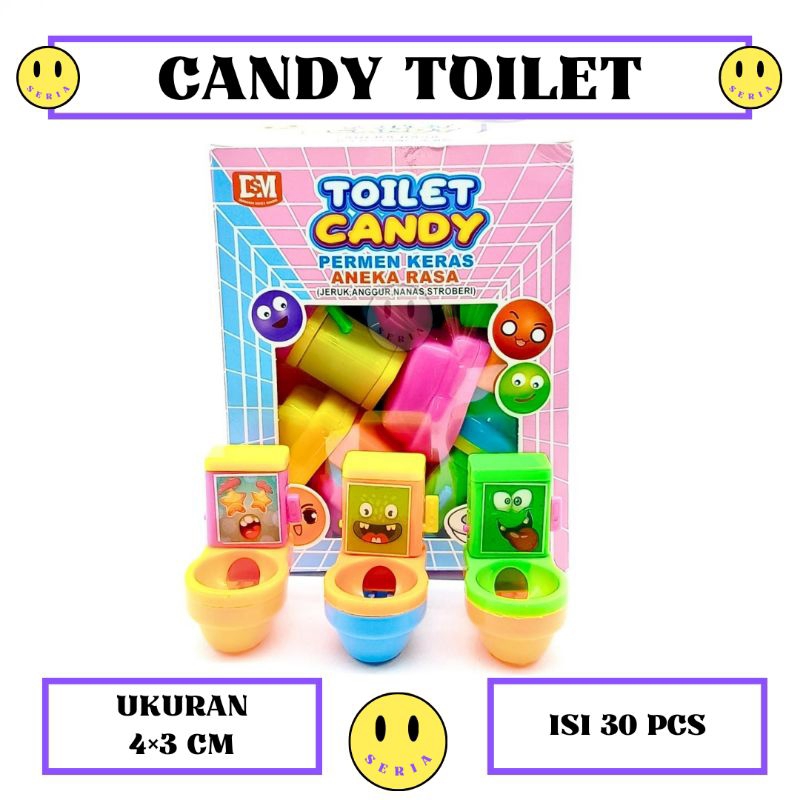 Jual DSM PERMEN CANDY TOILET/PERMEN KLOSET MAINAN TOILET ISI 30 PCS ...
