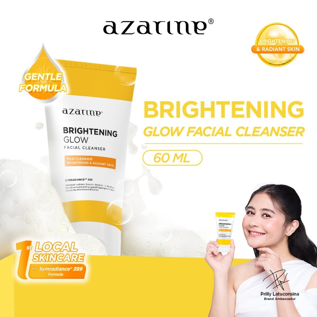 Jual Azarine Brightening Glow Facial Cleanser 60 ML | Shopee Indonesia