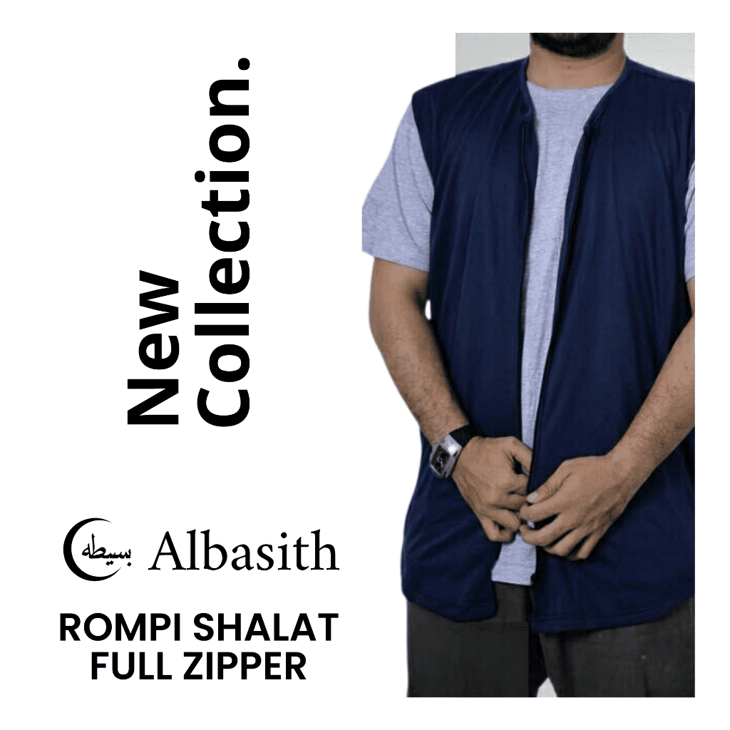 Jual BAJU ROMPI SHOLAT PRIA DEWASA FULL ZIPPER FULL KATUN PREMIUM ...