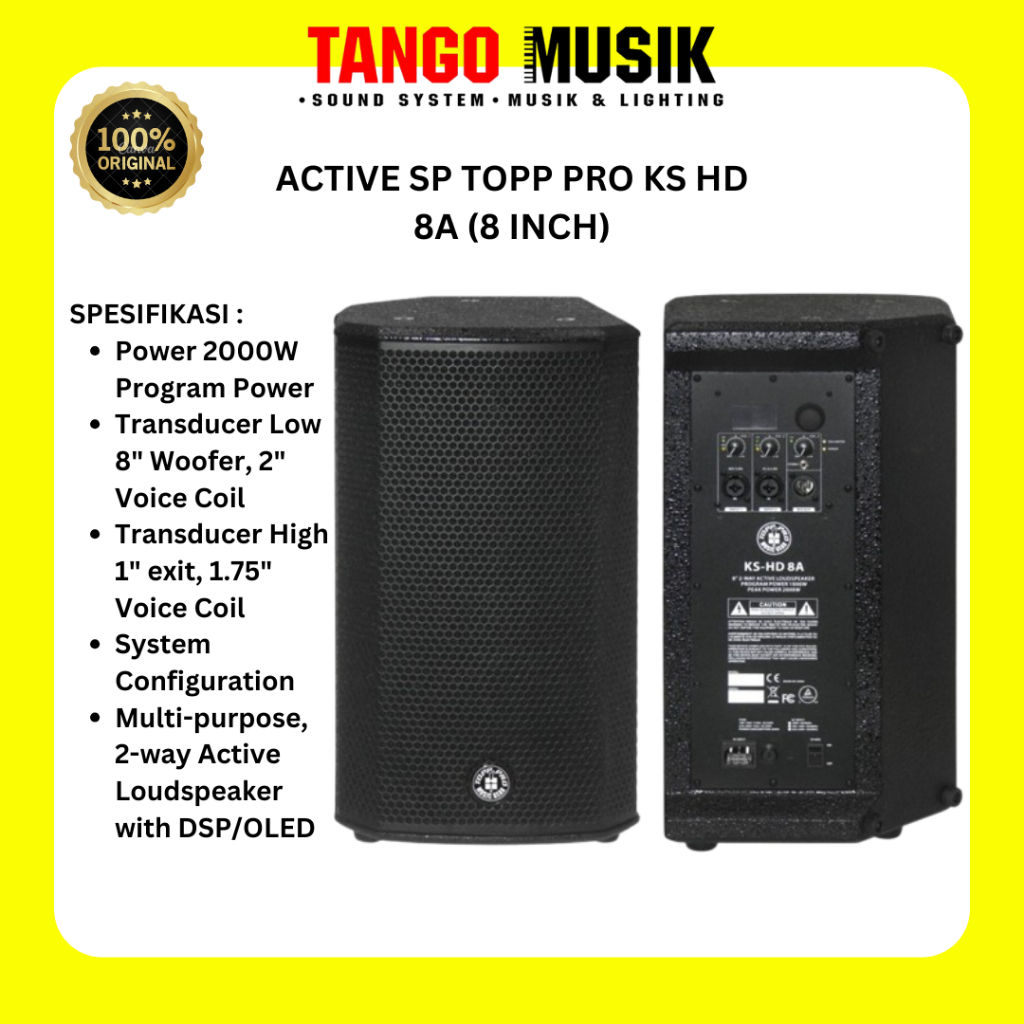Jual Active Speaker Topp Pro KS HD 8A (8 Inch) Original Harga 1 Unit / Speaker Aktif Monitor 15 ...