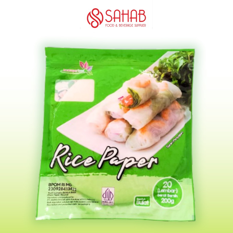 Jual Rice Paper 200gr/ Kulit Lumpia bentuk bulat 20lembar/ Rice Paper ...