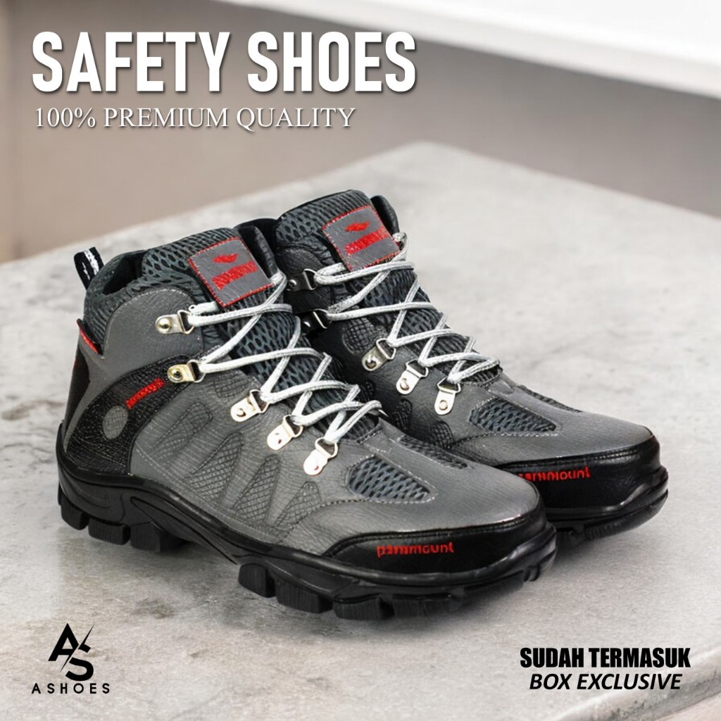 Jual Sepatu Safety Boots Pria Ujung Besi Anti Paku Safety Boots ...