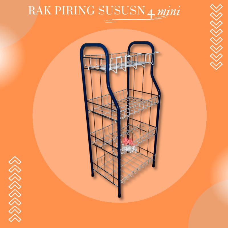 Jual Rak piring Rpl besi susun 4/Rak besi kokoh/Rak dapur/Rak dapur ...