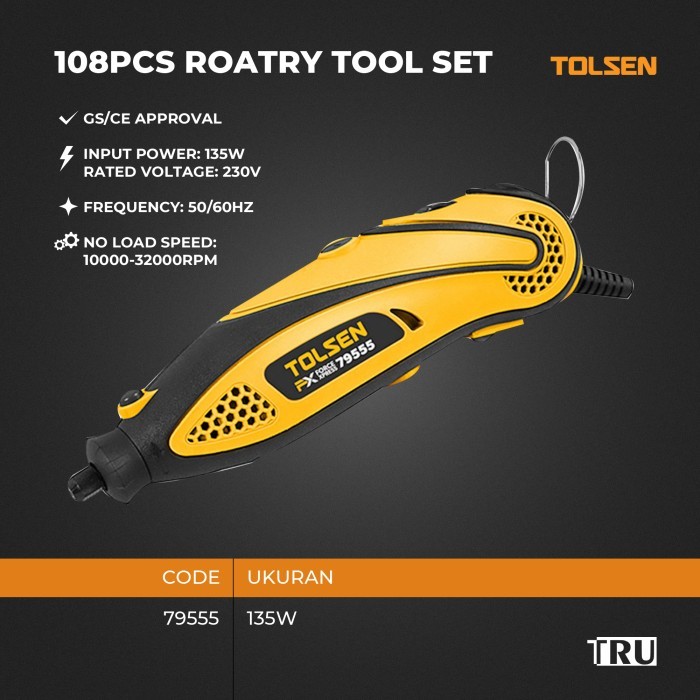 Jual TOLSEN 108Pcs Rotary Tool Set Bor rotari 79555 | Shopee Indonesia