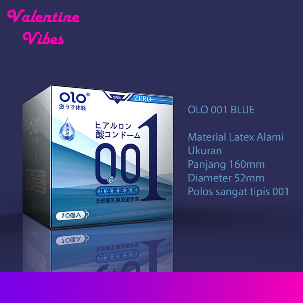 Jual Kondom OLO 0.01 ZERO CLASSIC Blue Version Condom 001 Tipis (1dus = 10pcs) | Shopee Indonesia