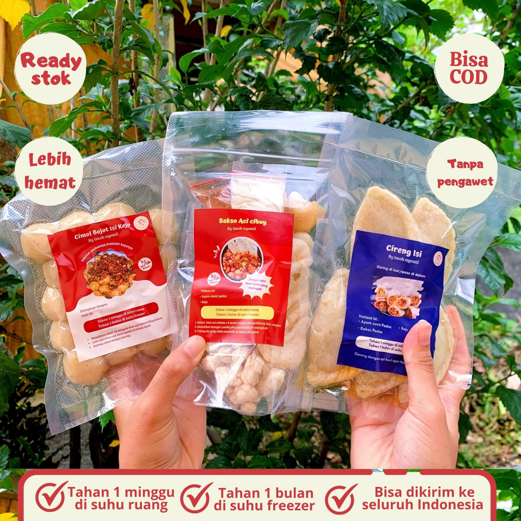 Jual [Paket Isi 3] Cireng Isi Ayam Suwir Pedas,Baso Aci Isi Ayam Suwir ...
