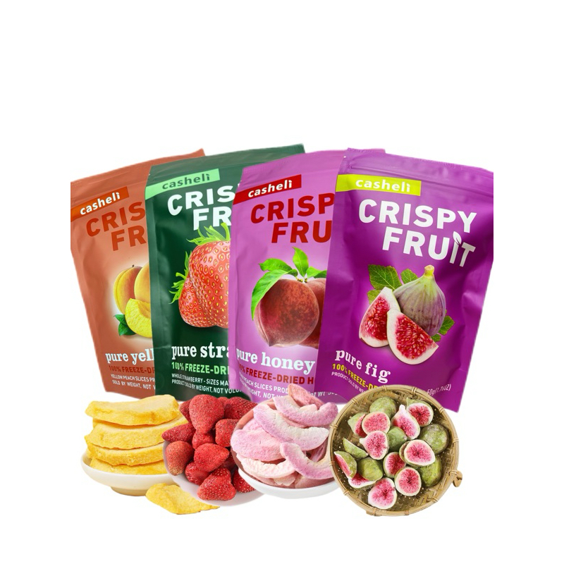 Jual casheli 200g Bundle of 4 Crispy Freeze-dried Strawberry 50g+ Freeze-dried Yellow Peach 50g ...