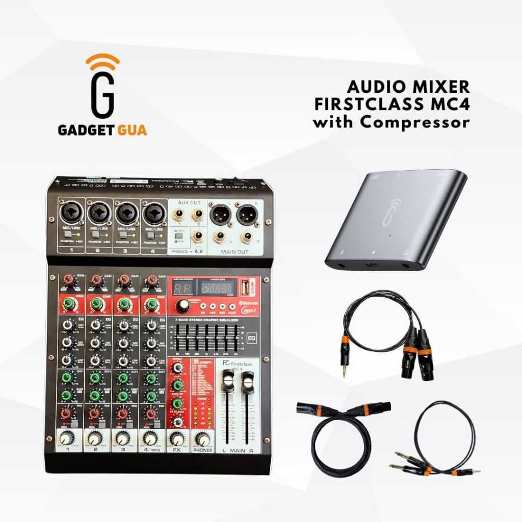 Jual Paket Audio Mixer Firstclass MC4 With Compressor | Shopee Indonesia