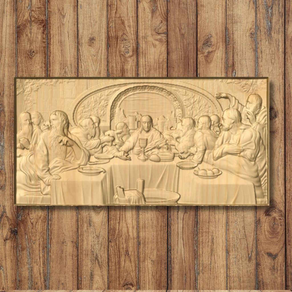 Jual Ukiran Kayu 3d Model Perjamuan terakhir 2 Wall Decor Aesthetic ...