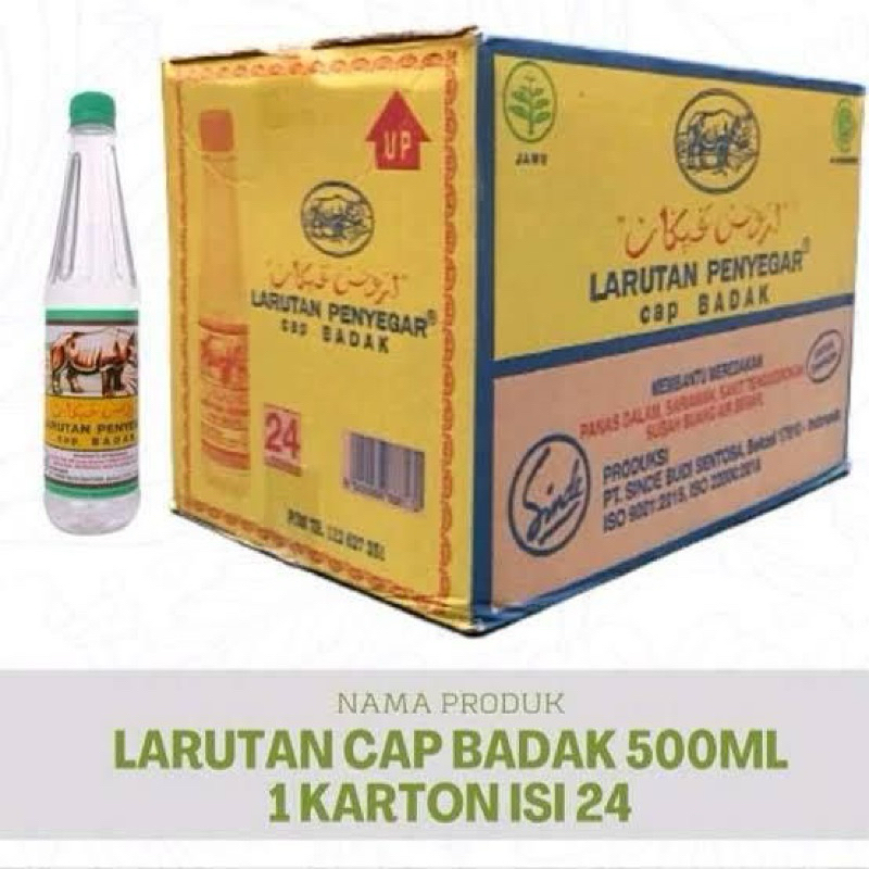 Jual LARUTAN PENYEGAR BADAK BOTOL 500 ML - 1 DUS | Shopee Indonesia