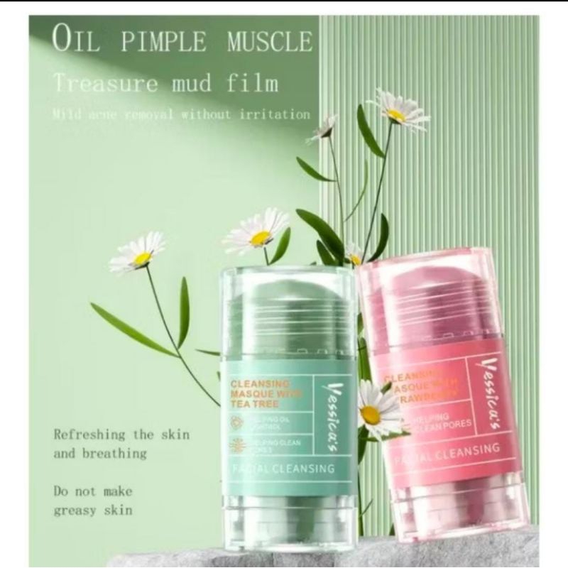 Jual Yessica's Tea Tree & Strawberry Anti Pores & Acne Clay Stick Mask ...