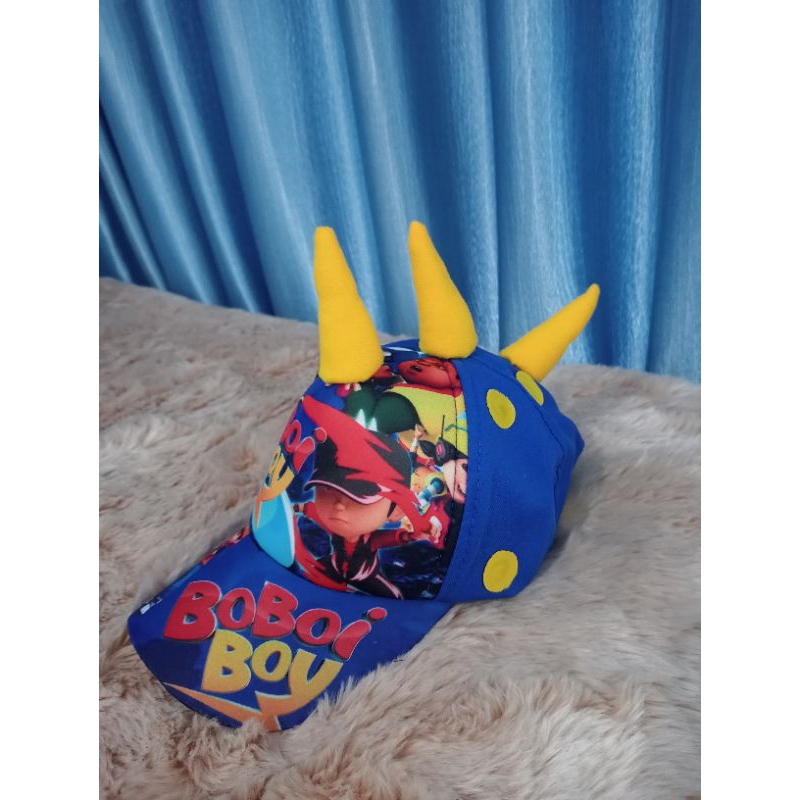 Jual Topi anak/Topi Tanduk Printing/Topi karakter/Topi Boboi boy/Labubu ...