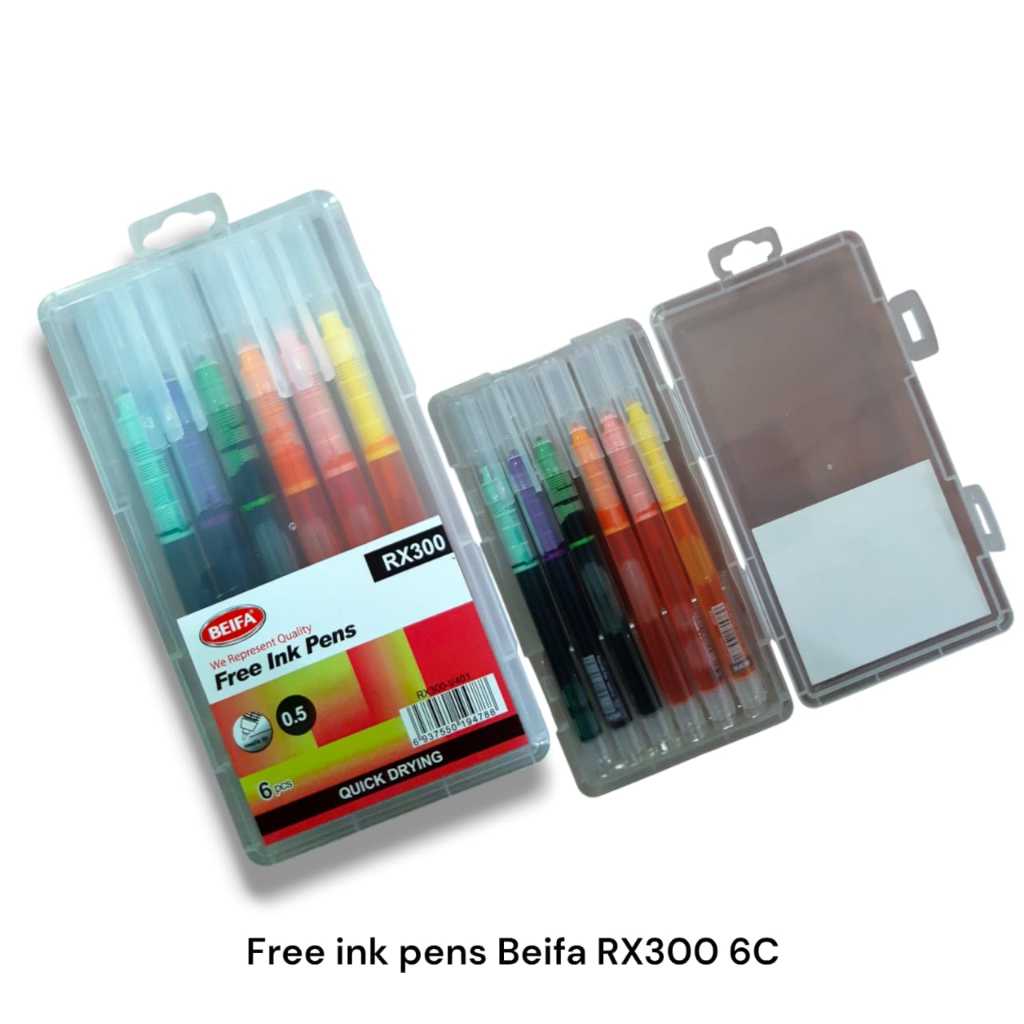 Jual Pen Cair Warna BEIFA Free Ink Color Pen RX-300 Roller Pen Pulpen ...