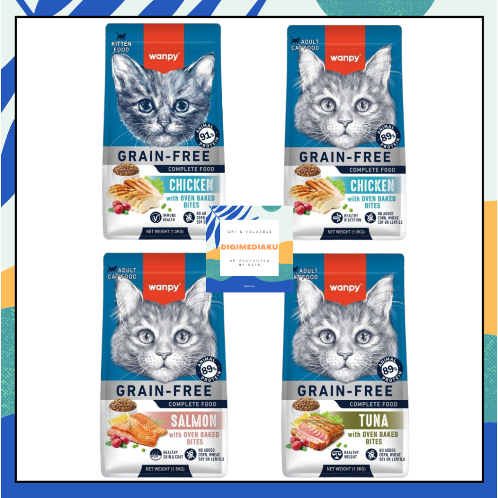 Jual WANPY CAT DRY FOOD GRAIN FREE SUPER PREMIUM 89% PROTEIN WANPY ...