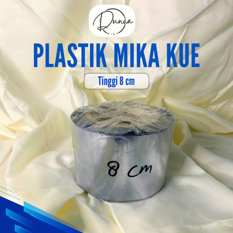Jual Tebal Mika 0.1 mm, (L) 8 cm, 50 Meter (1Roll), Mika Kue, Mika Roll ...