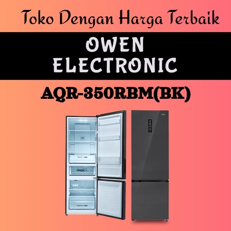 Jual AQUA KULKAS 2 PINTU BESAR BIG 2 DOOR REFRIGERATOR AQR-350RBM(BK ...