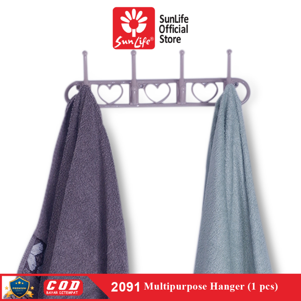 Jual SUNLIFE Multipurpose Hanger (6 Hooks) Gantungan Dinding 6 Kait ...