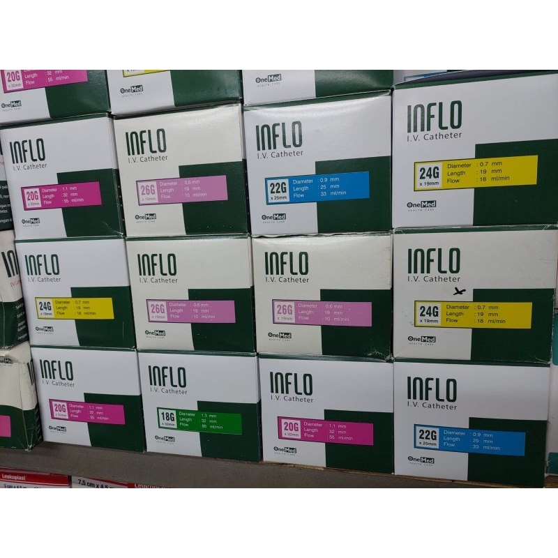 Jual Inflo N Biasa Onemed 18g 20g 22g 24g 26g Box 50 Pcs/ I V Catheter Inflo Onemed | Shopee ...